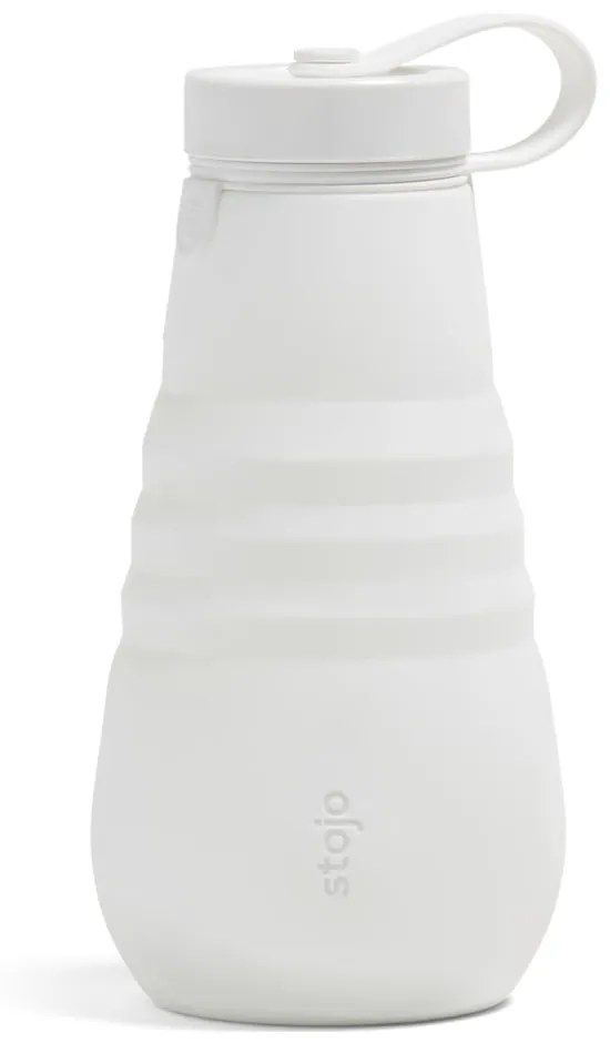 Bílá skládací láhev Stojo Bottle Quartz, 590 ml