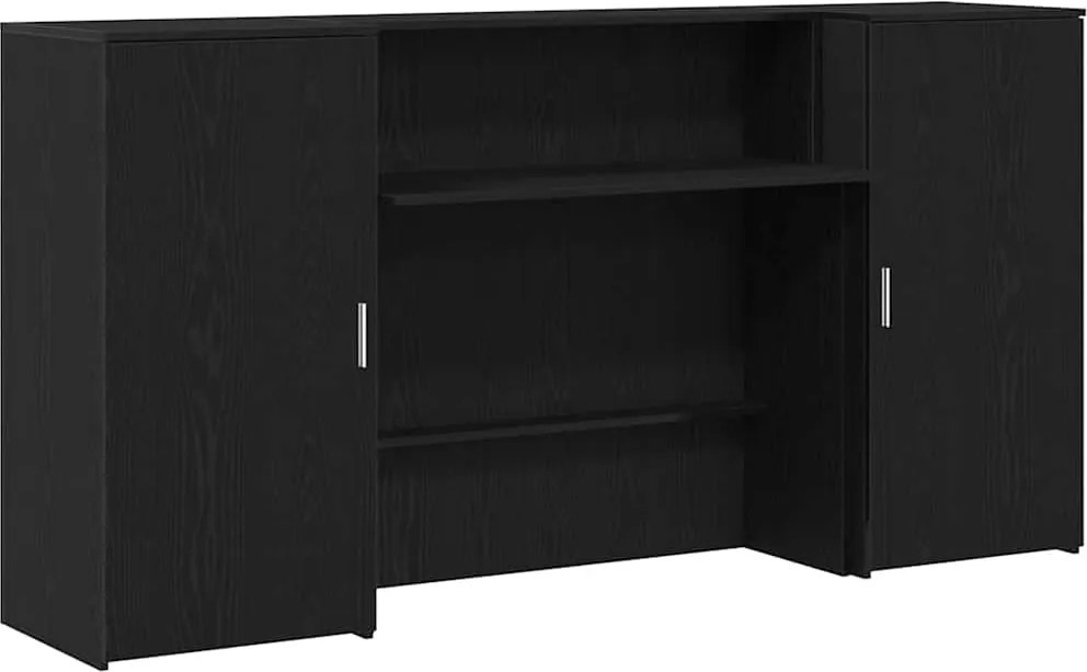 Recepční stůl černý dub 200x50x103,5 cm kompozitní dřevo 3324215