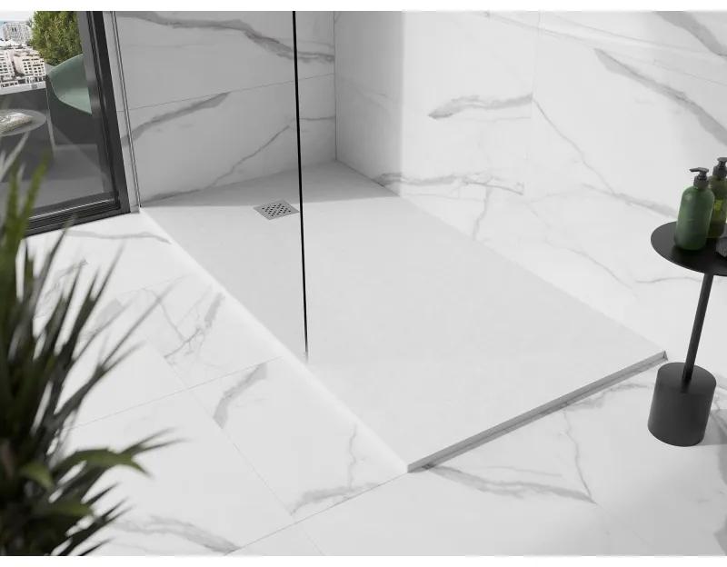 Mexen Stone+ kompozitní čtvercová sprchová vana 180 x 70 cm, Bílá - 44107018
