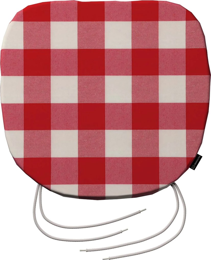 Sedák Bartek barva červená látka vzorované