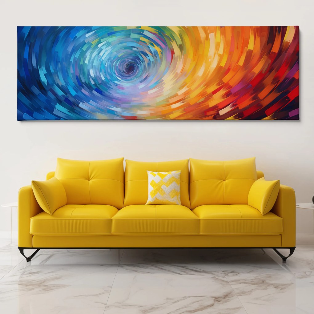 Obraz na plátně - Mizící v jiném světě, Abstrakce FeelHappy.cz Velikost obrazu: 120 x 40 cm