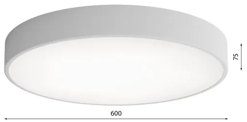 LED Stropní svítidlo CLEO LED/69W/230V 4000K pr. 60 cm šedá