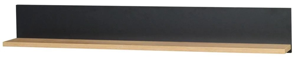 Obývací stěna se skříní JOHN | 5 dílů | 333 cm + 101x61 cm | dub lefkas světlý/černá
