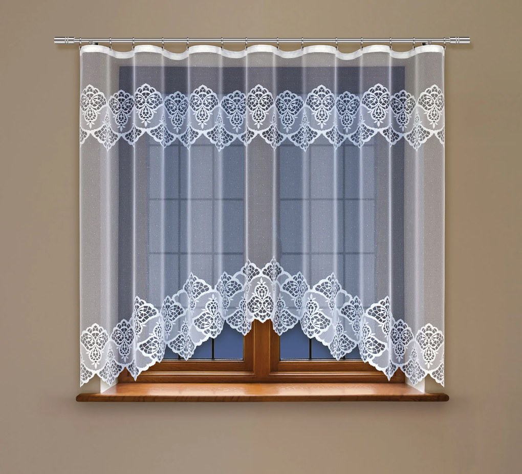 Dekorační žakárová záclona s řasící páskou EIMI 150 bílá 300x150 cm MyBestHome