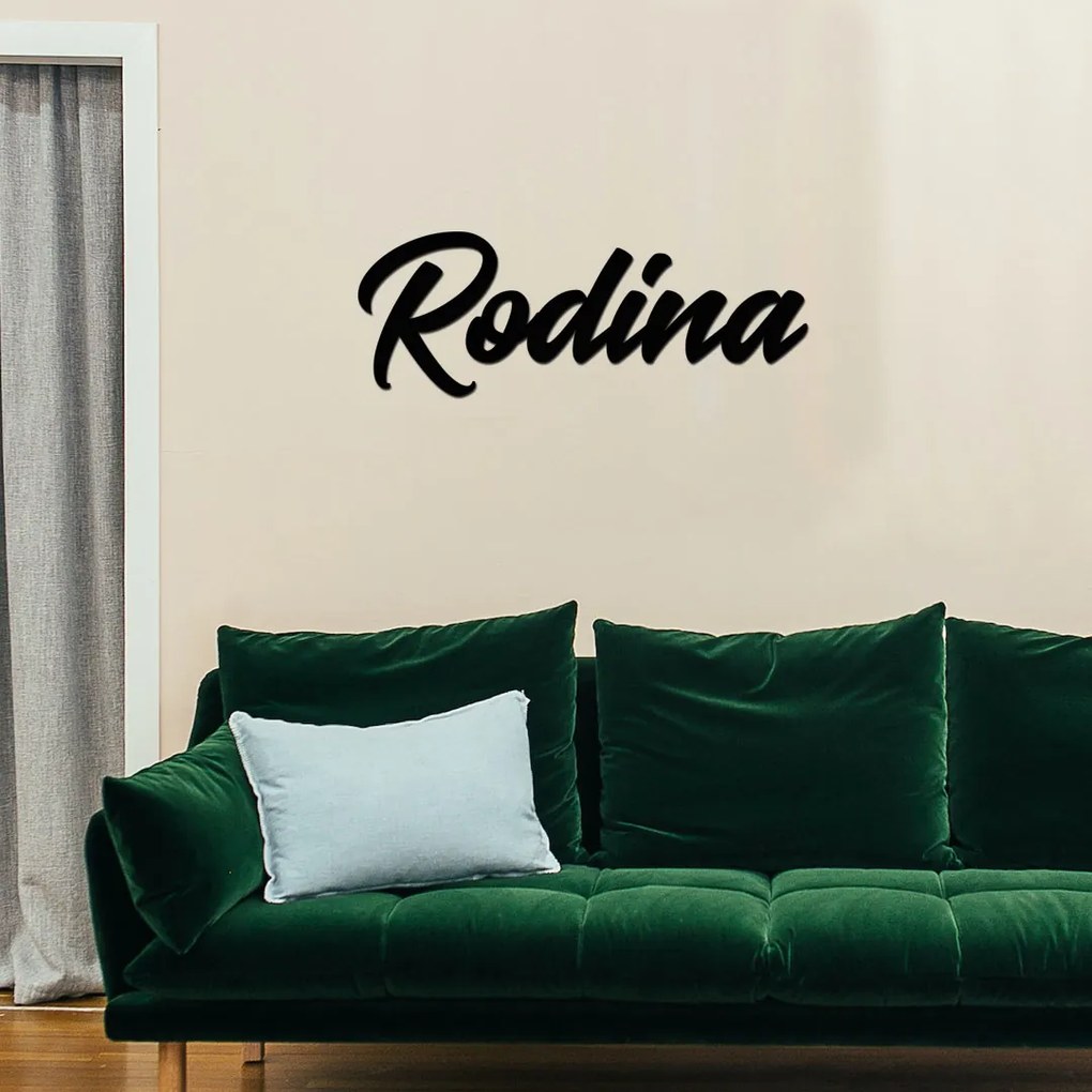 dřevo života Dřevěný nápis na zeď RODINA Zvolte barvu dekoru: Antracitová, Velikost textu: 40x15