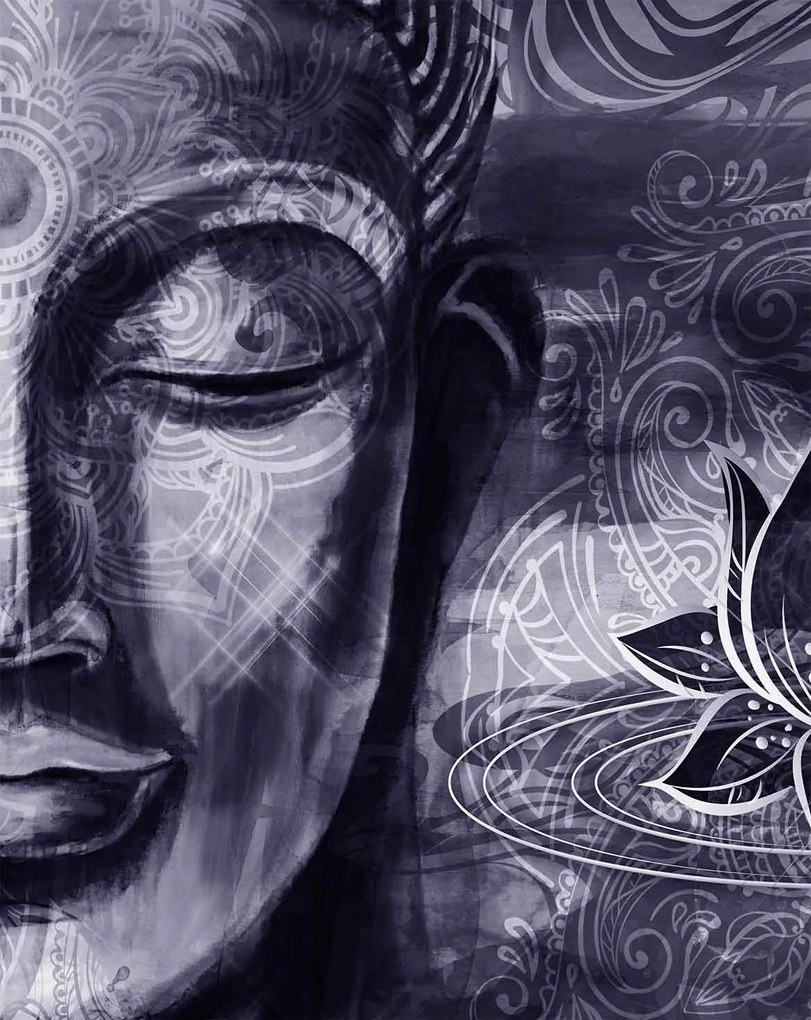 Energetický obraz Buddha Blue Velikost (šířka x výška): 100x100 cm