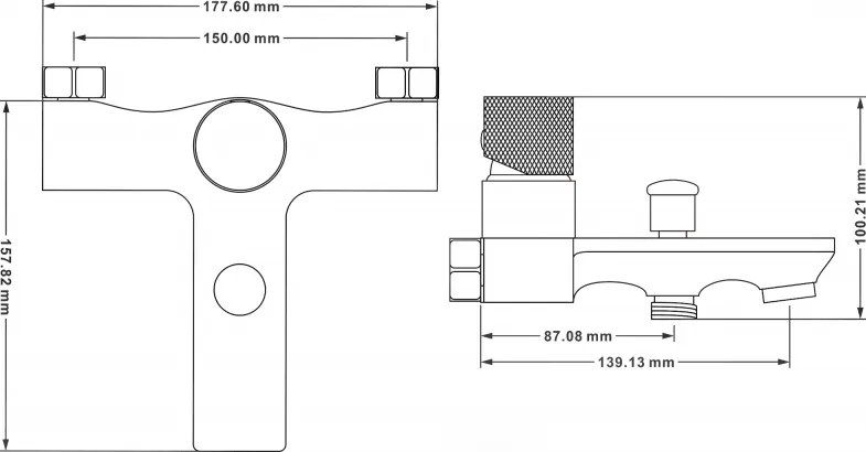 Mexen Royo One Vanová tlačítková baterie, černá-chrom, 72231-77