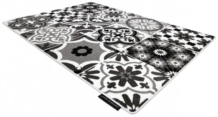 Kusový koberec ALTER Porto květiny šedý