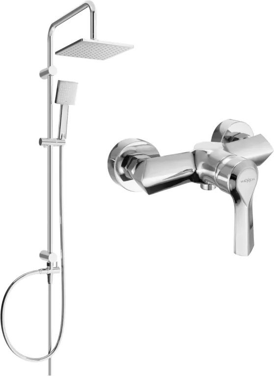 Mexen Tord sprchový set s dešťovou sprchou a sprchovou baterií Sabre, chromová, 72140200-00