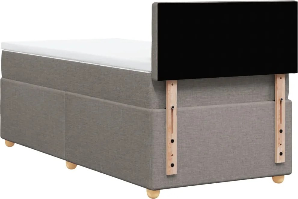 Box spring postel s matrací taupe 100 x 200 cm textil 3286609