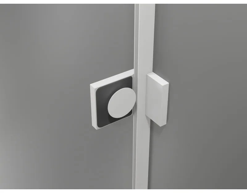 Mexen Lunar T, pravostranný výklopný sprchový kout 115 x 80 cm, 8mm čiré sklo, bílý profil, 834T-115-080-20-00-P