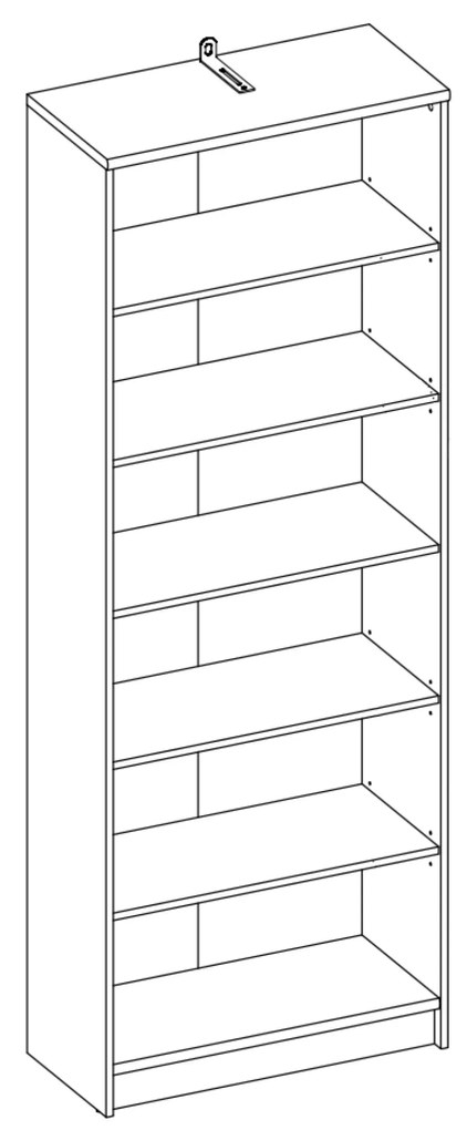 Sconto Regál/knihovna OPTIMUS 35-016 dub sonoma