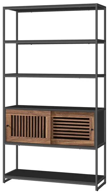Autronic Regál AUR-E1121 BK Barva: Staré dřevo/černá