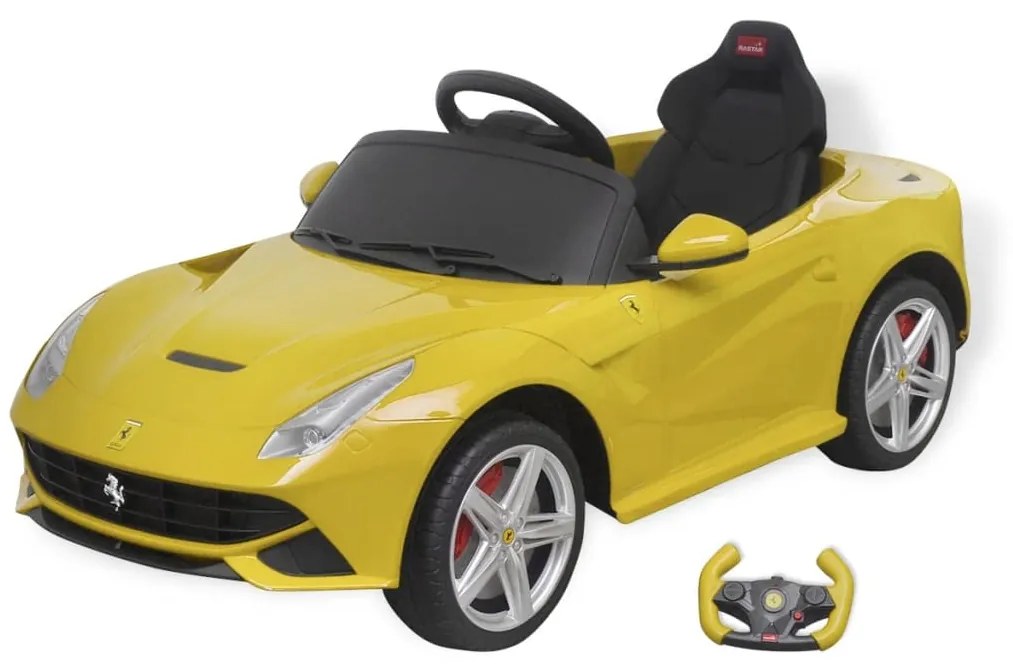 80122 vidaXL Dětské auto "Ferrari F12" žluté 6 V s dálkovým ovládáním