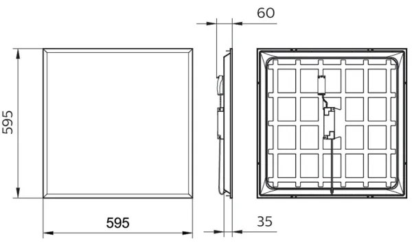 Philips - LED Panel podhledový PROJECTLINE LED/36W/230V 59,5x59,5 cm