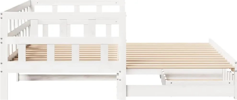 Válenda s přistýlkou a zásuvkami bez matrace bílá 80x200 cm 3302210