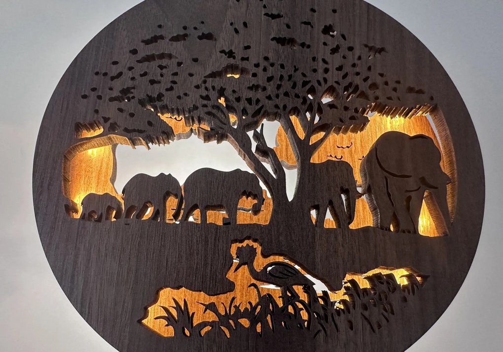 Li-Go "Sloni" lampa 20x22 cm provedení povrchu: jedle