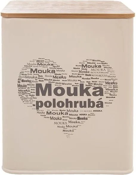 Plechová dóza SRDCE na polohrubou mouku