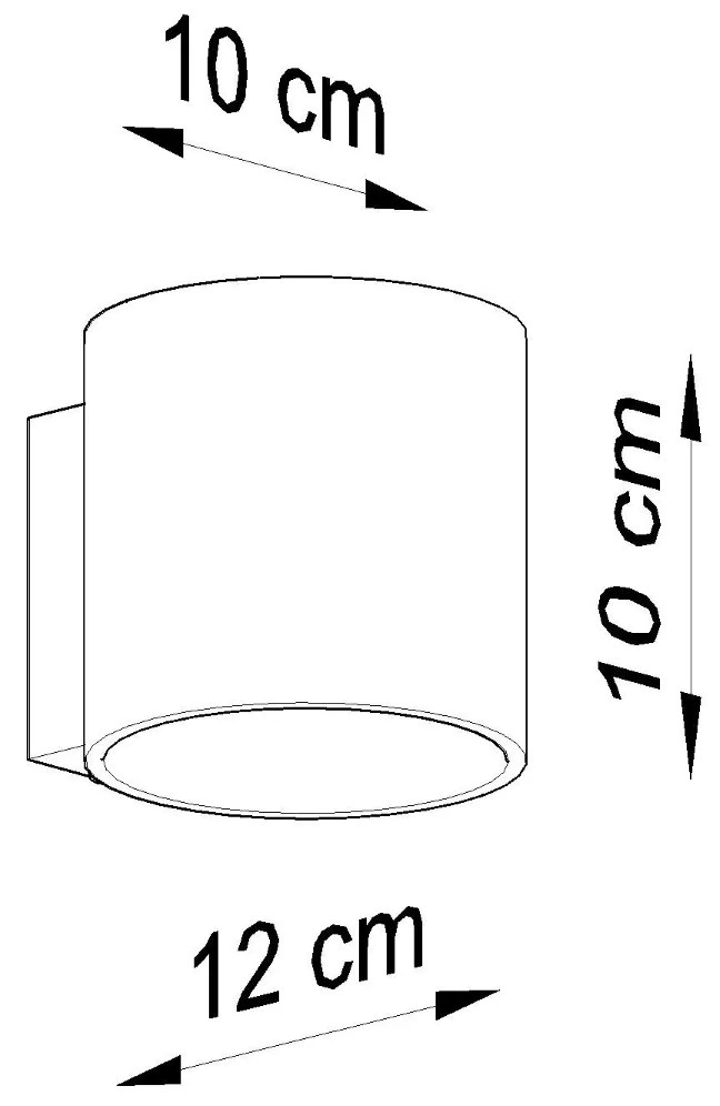 Sollux Lighting Nástěnné svítidlo ORBIS 1 Černá