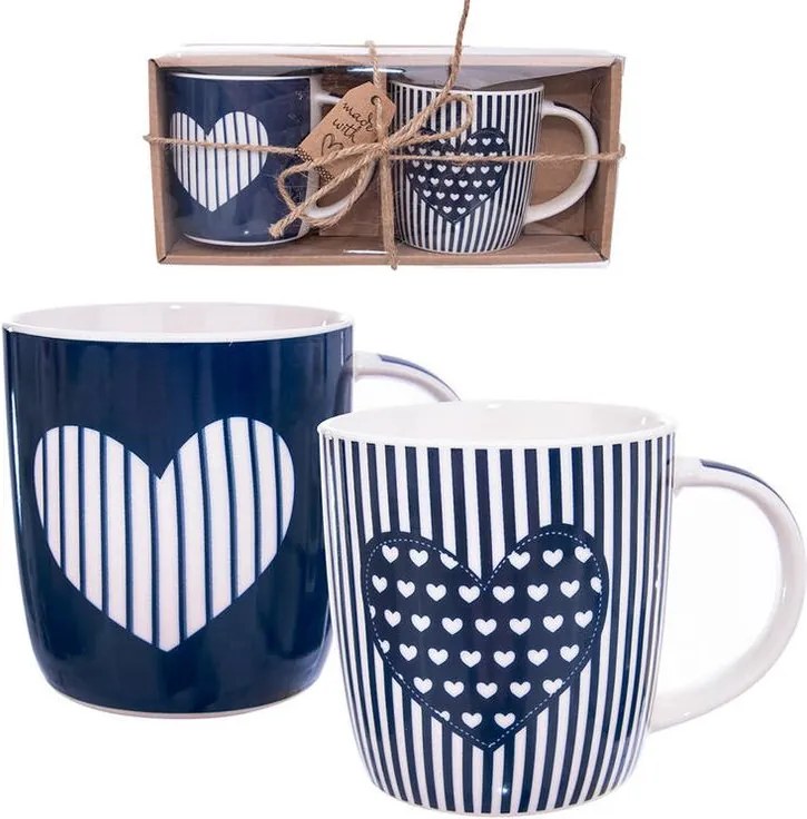 Sada porcelánových hrnků JUST LOVE 390 ml 2 ks
