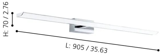 Eglo 900021 - LED RGBW Stmívatelné koupelnové osvětlení zrcadla 21,5W/230V IP44