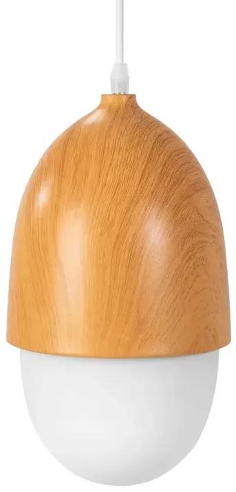 Ořechové stropní svítidlo Wood APP952-1CP hnědobílé