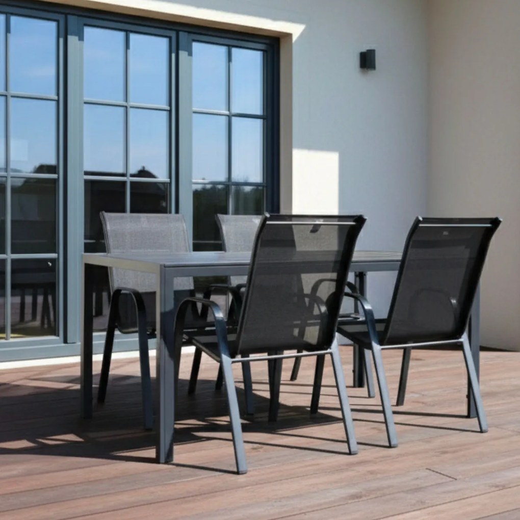 Vikio Venkovní zahradní set 140x80 pro 4 osoby DK302-140 antracit