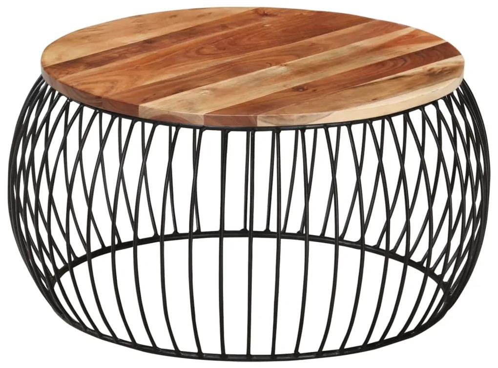Konferenční stolek Ø 68 cm masivní akáciové dřevo - Default Title