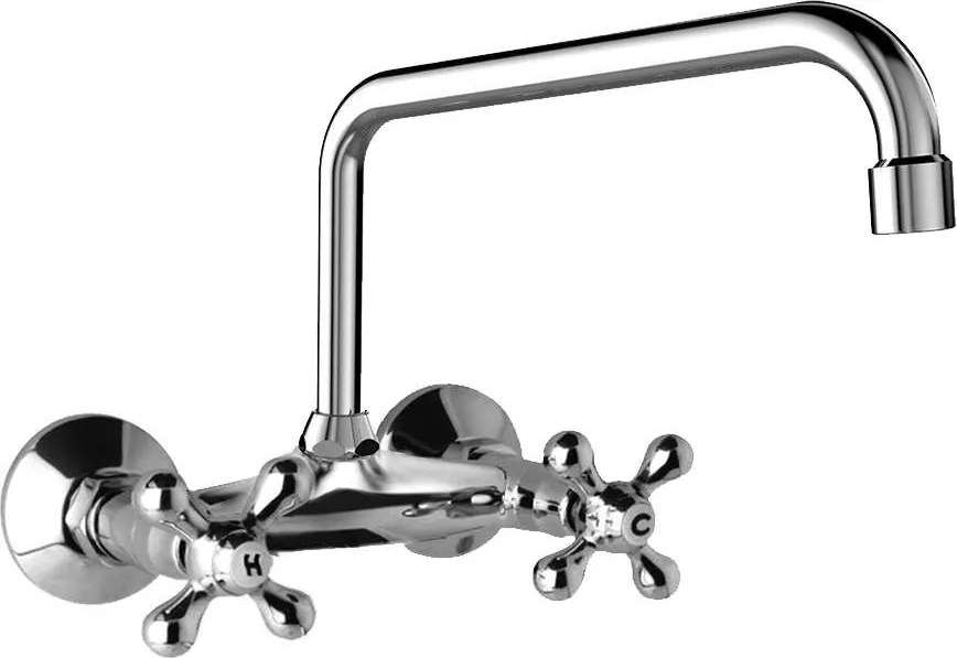 Mereo Mereo, Retro Viktorie baterie dřezová, nástěnná, s U ramínkem trubkovým o 18 mm - 230 mm, CBL301A04