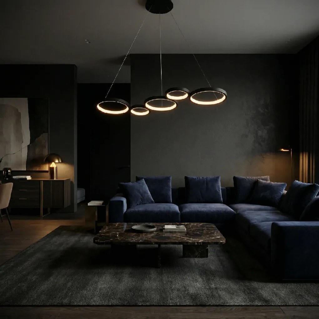 Toolight Rea, ZÁVĚSNÁ STROPNÍ LAMPA APP1923-CP BLACK, OSW-66065