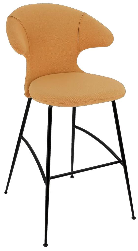 Barová židle Time Flies Barva nohou:: černá, barva potahu:: oranžová