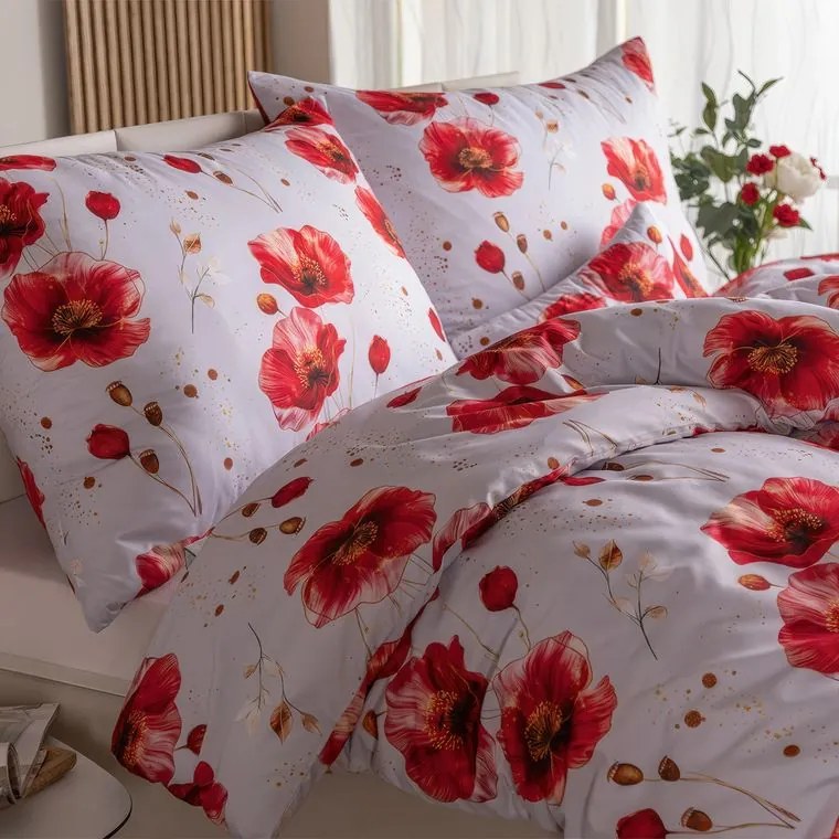 Ložní povlečení z mikrovlákna POPPIES 2x jednolůžko