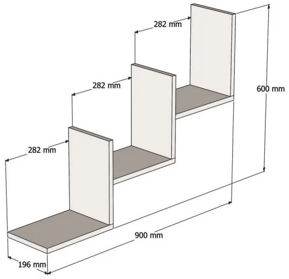 Nástěnná police MIST 60x90 cm béžová