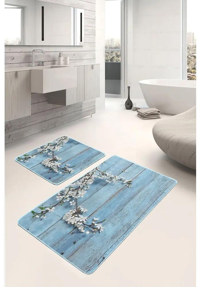 Modré koupelnové předložky v sadě 2 ks 60x100 cm – Mila Home