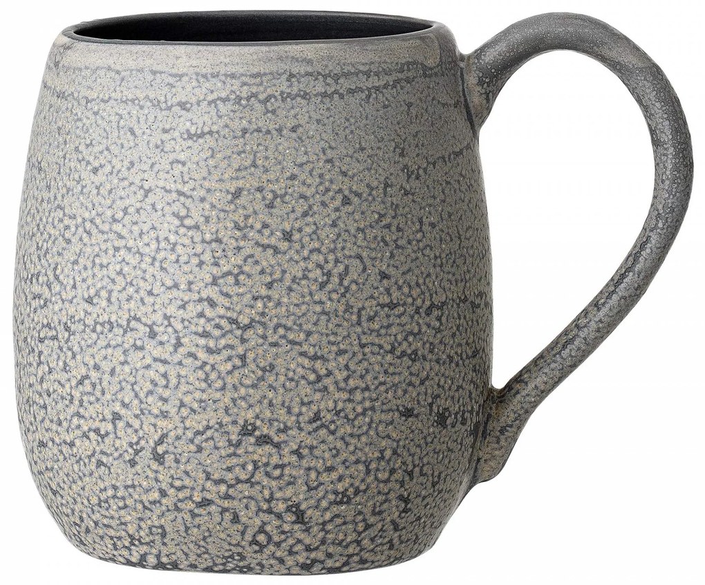 Bloomingville Kameninový hrnek Kendra Grey 500 ml, béžová barva, šedá barva, keramika