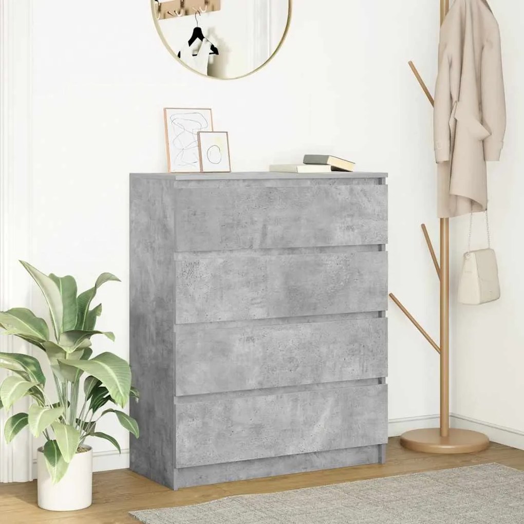 Příborník betonově šedý 80x35x99 cm kompozitní dřevo 3328483