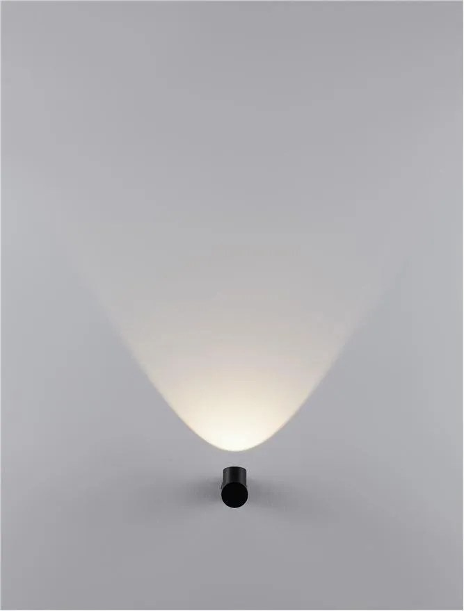 NV 9136176 Venkovní nástěnné svítidlo BRICE černý hliník skleněný difuzor Osram LED 6W 3000K 220-240V IP54 - NOVA LUCE