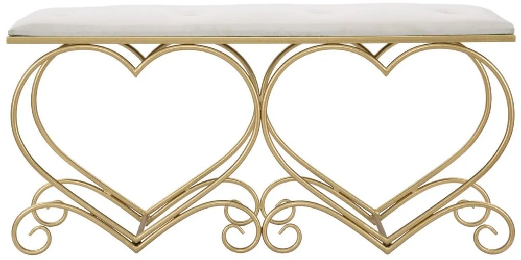 Designová lavice Efthymia 105 cm krémová