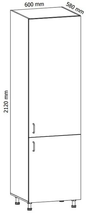 Aspen | policová skříňka/regál D60R | LEVÁ | bílá lesk