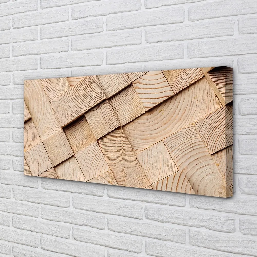 Obrazy na plátně složení zrna dřeva 100x50 cm
