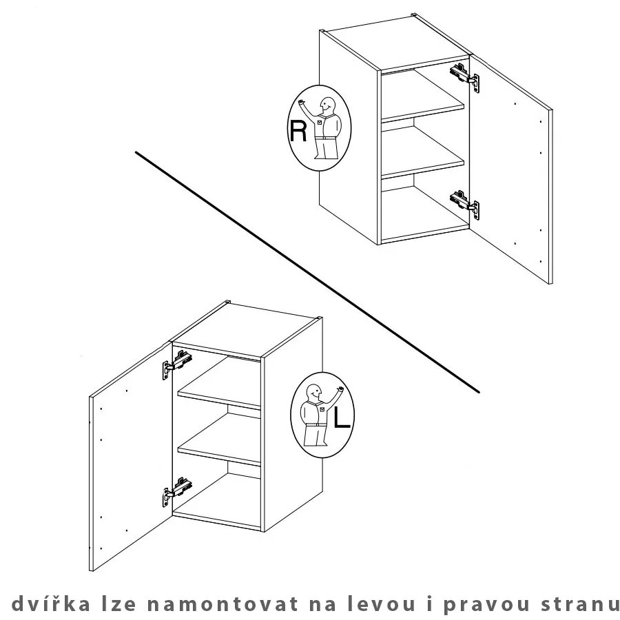 Kuchyňská linka LUNA bb | 230 cm | PREMIUM BOX zásuvky | UNI dvířka | bílá mat