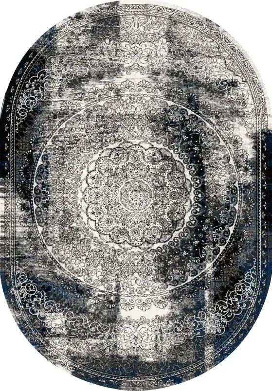 Kusový koberec Currus černý ovál Ovál 160 x 240 cm