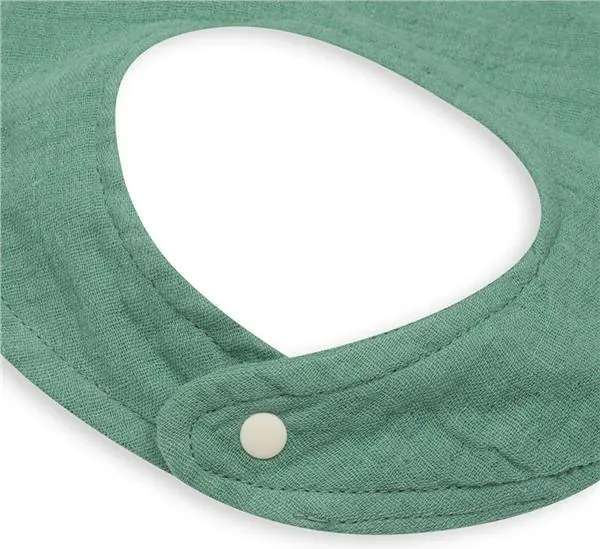 Mušelínový dětský bryndák New Baby green