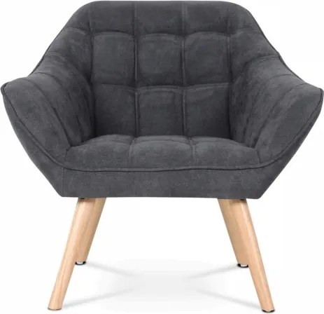 Křeslo tmavě šedé, dřevěné nohy masiv, AK-321 GREY2