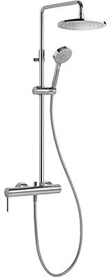 TRES - Sprchová tyč MONO-TERM® Pevná sprcha O 250 mm. s kloubem. Ruční masážní sprcha O 100 mm. (5 funkcí). Flexi hadice 20119501