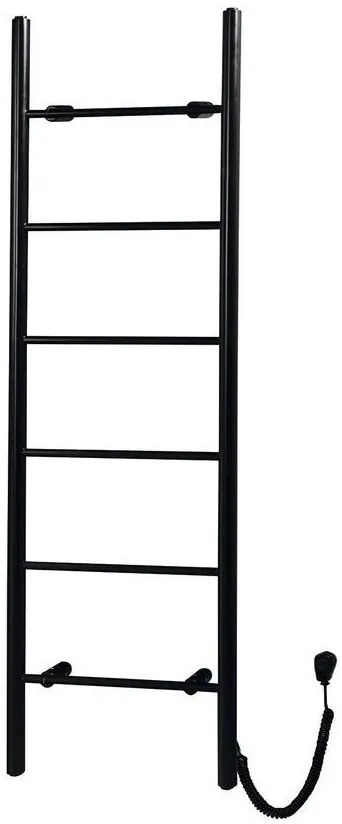 Sapho Sapho, KARBO elektrický sušák ručníků, kulatý, 500x1600mm, 120 W, černá mat, KB905