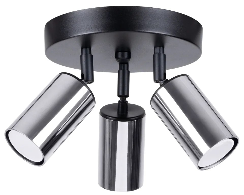 Sollux Lighting Stropní svítidlo WINX 3P černé/chromové