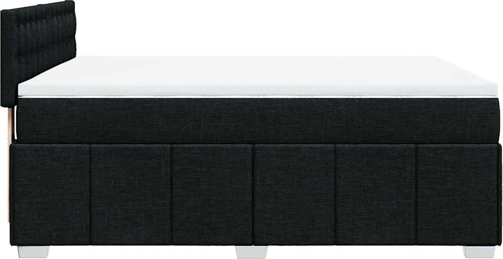 Box spring postel s matrací černá 140x200 cm textil 3287107