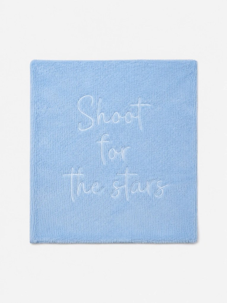 Sinsay - Povlak na polštář s nápisem „Shoot for the stars“ - světle modrá