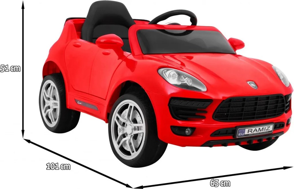 Ramiz Elektrické autíčko Turbo-S SUV pro děti červené + dálkové ovládání